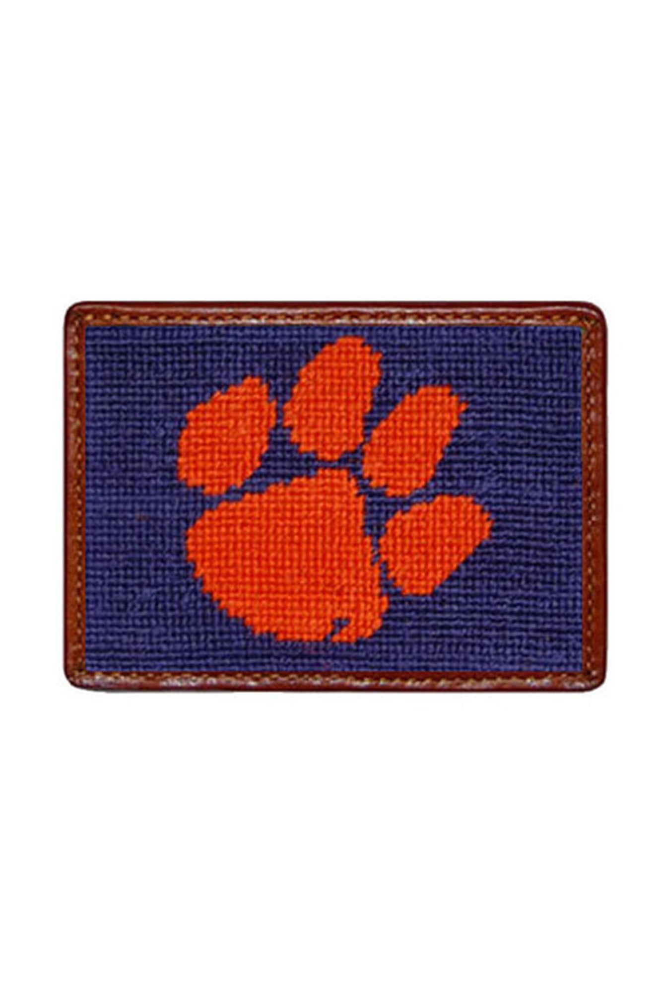 CLEMSON NEEDLEPOINT CREDIT CARD WALLET – TJ Bailey's